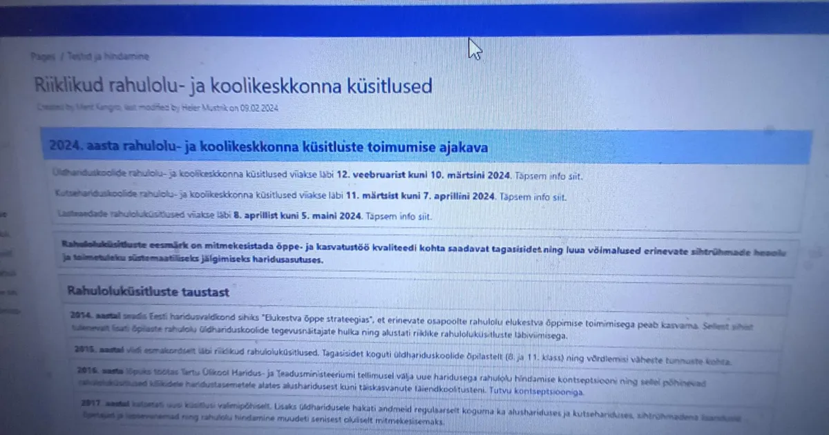 Koolides algas rahulolu-uuring