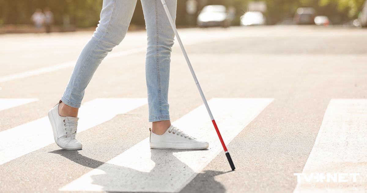 VIDEO Meitene ar redzes problēmām šķērso ielu pie "sarkanā", viņai ...