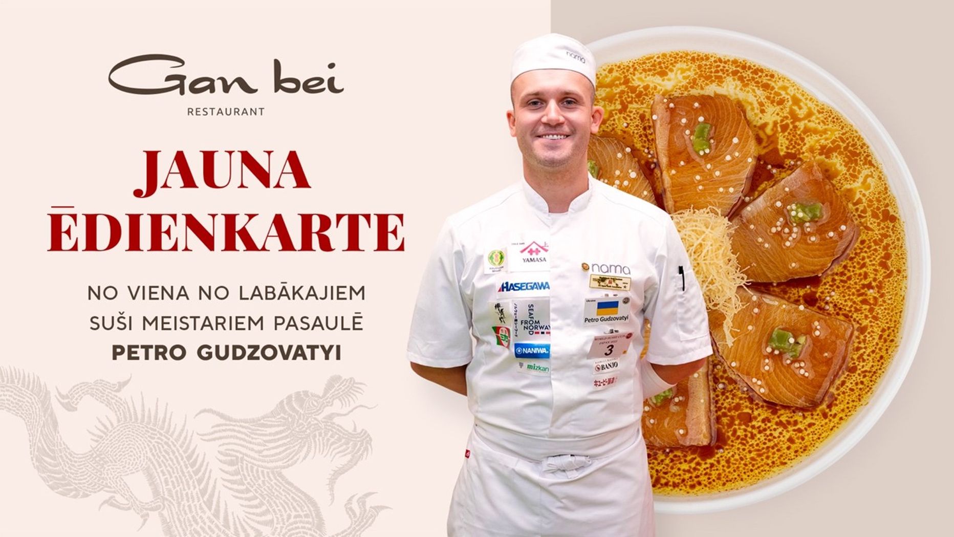 Restorāna Gan bei atjaunotā uzkodu un suši ēdienkarte - dāvana austrumu ...