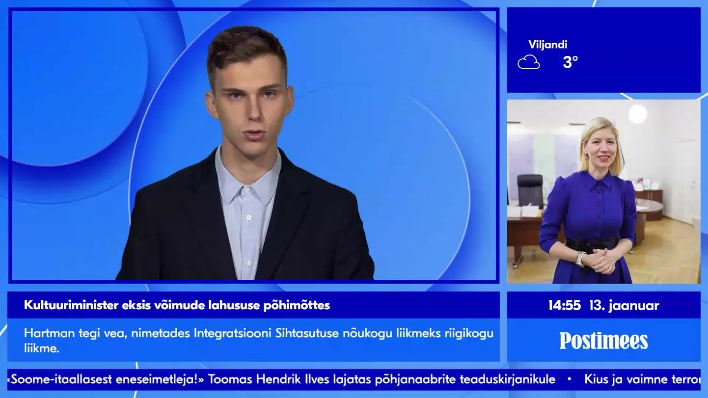 POSTIMEHE TELEUUDISED Kultuuriminister eksis võimude lahususe põhimõttes