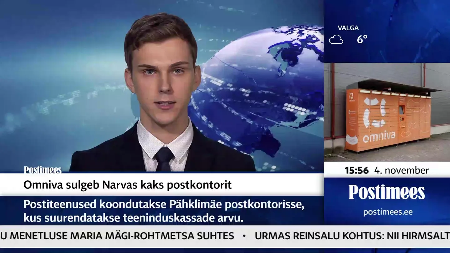 POSTIMEHE TELEUUDISED Omniva sulges Narvas kaks postkontorit