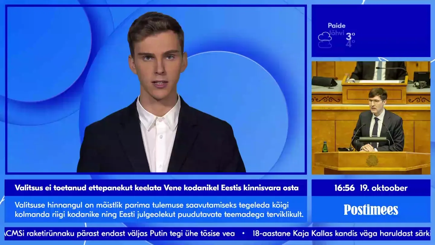 POSTIMEHE TELEUUDISED Valitsus ei toetanud ettepanekut keelata Vene ...