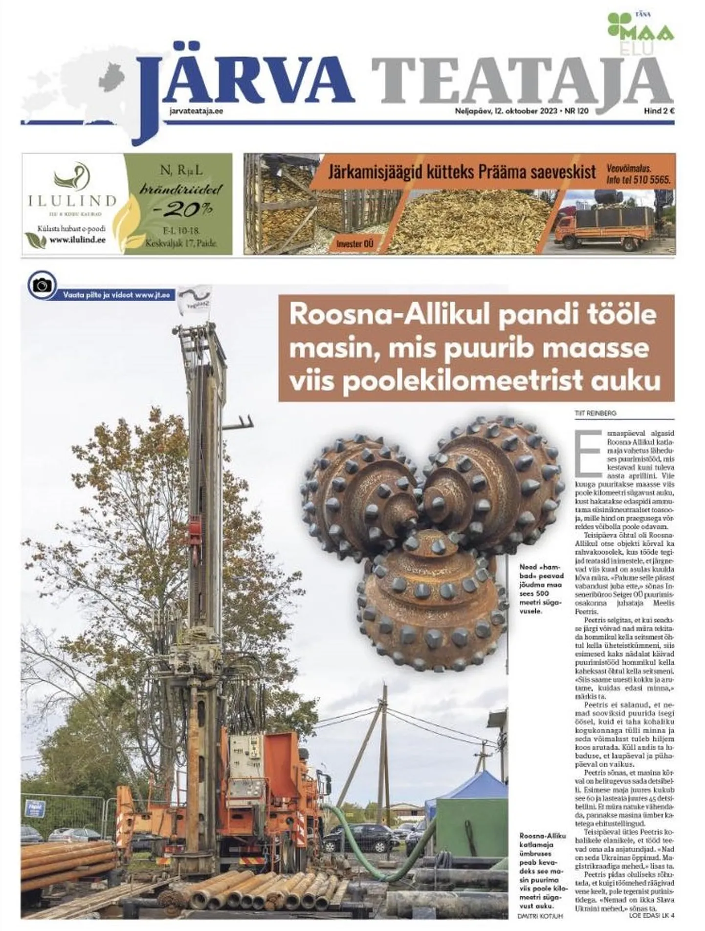 Neljapäevase Järva Teataja tutvustus