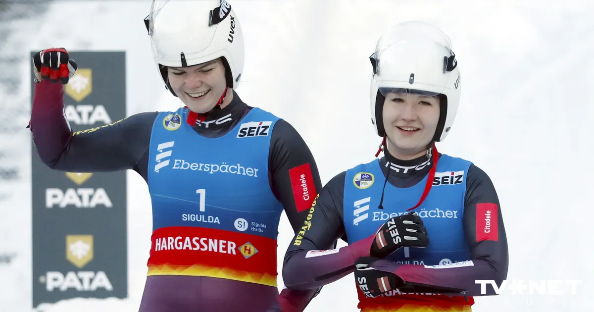 Upīte/Ozoliņa izcīna sudrabu Eiropas čempionātā kamaniņu braukšanā